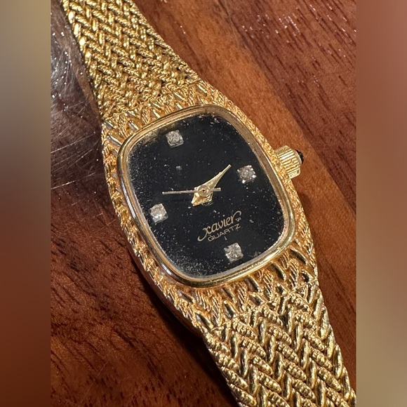 Xavier | Accessories | Vintage Xavier Quartz And Cz Gold Tone Stainless ...